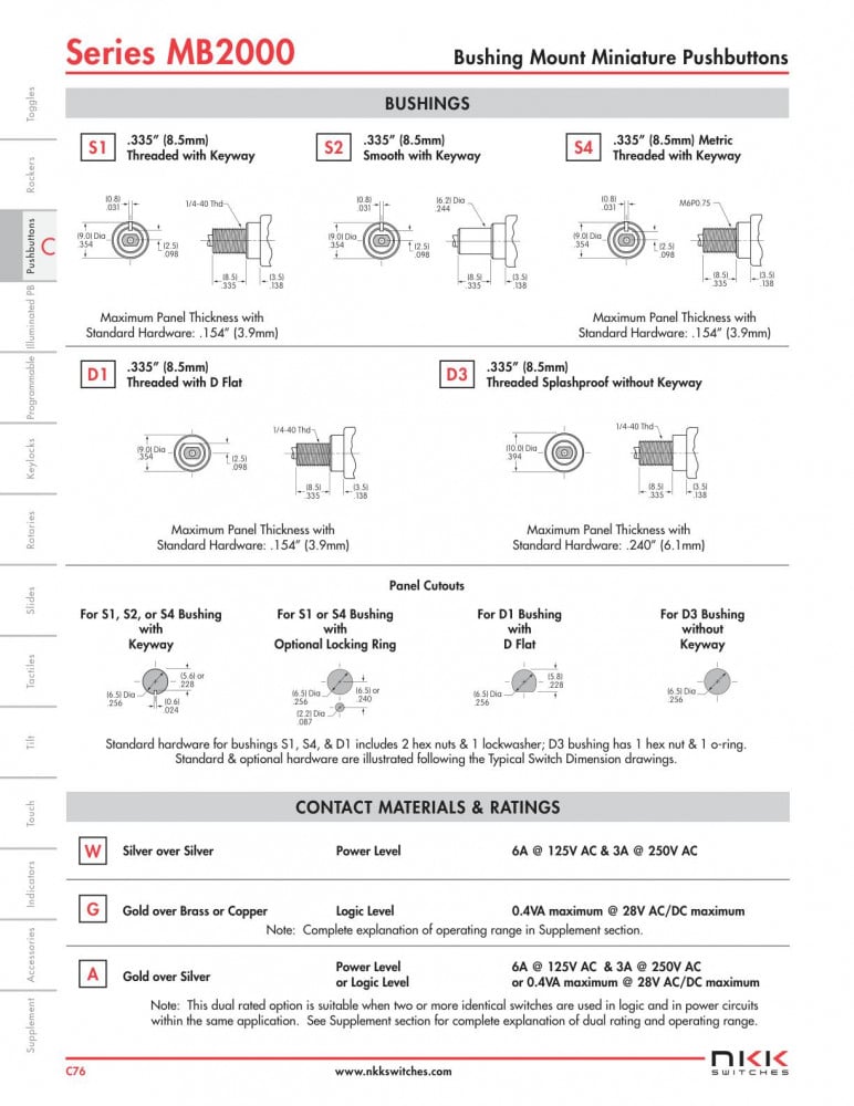 NKK Switches MB-series document page 5