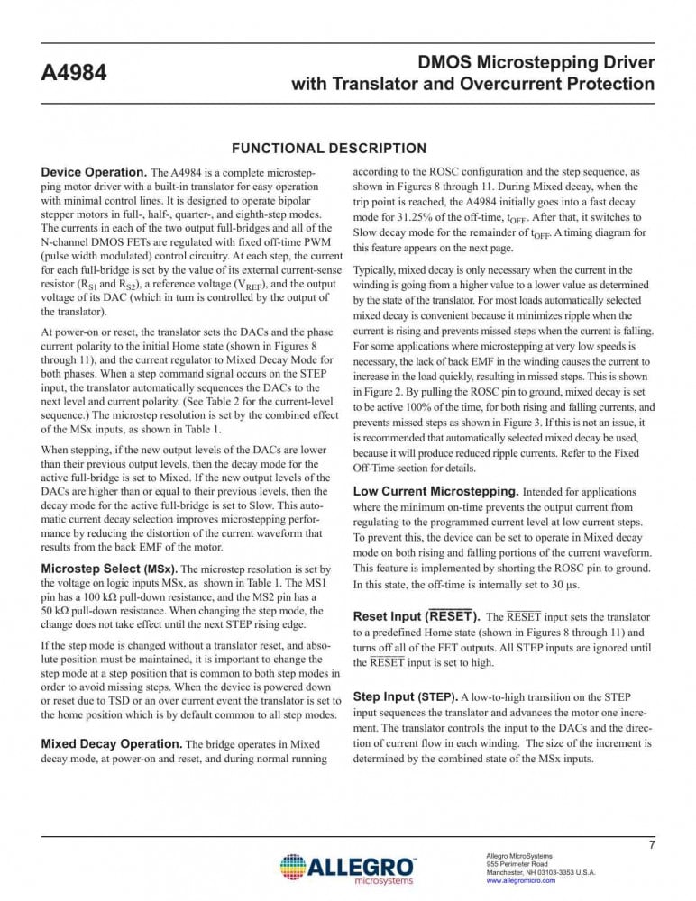 A4984 datasheet page 7