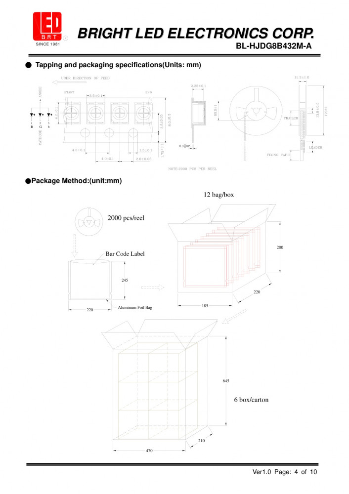 BL-HJDG8B432M-A datasheet page 3