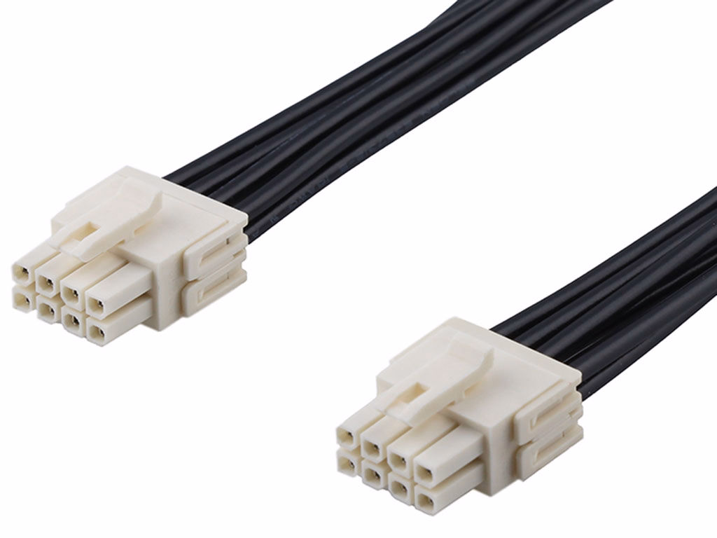 Micro-Fit+ Versa Color Female-to-Micro-Fit+ Versa Color Female Off-the-Shelf (OTS) Cable Assembly, Dual Row, 600.00mm Length, Tin (Sn) Plating, 16 AWG, 2 Circuits, Natural (White)