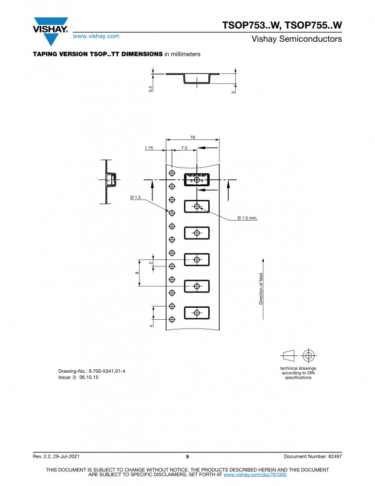 TSOP75540WTR datasheet page 9