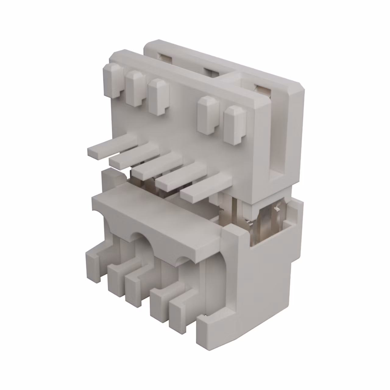 5.00mm Pitch Appli-Mate RAST Power IDT Housing, Direct/Indirect, Female, 3 Circuits, Code Key D Removed, Polarizing Rib Between Circuits 2 and 3, Voided Circuit 2, Open End Walls, Black Color Stripe, Glow-Wire Capable for sale