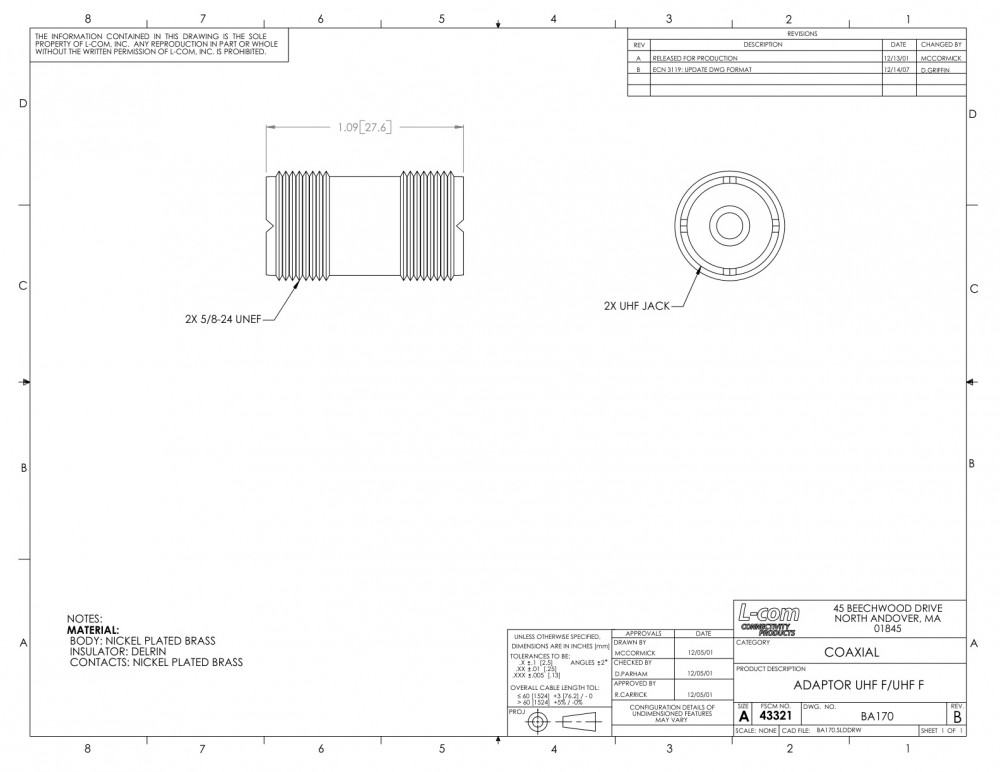 L-com BA170 technical document preview
