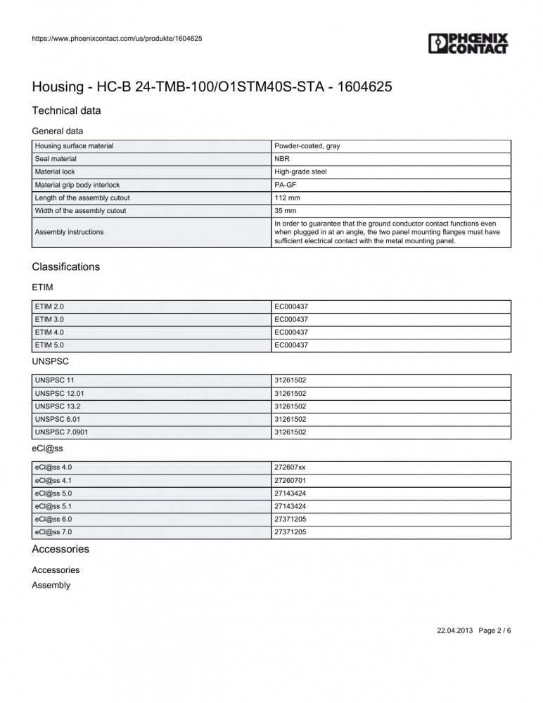 Phoenix Contact 1604625 document page 2