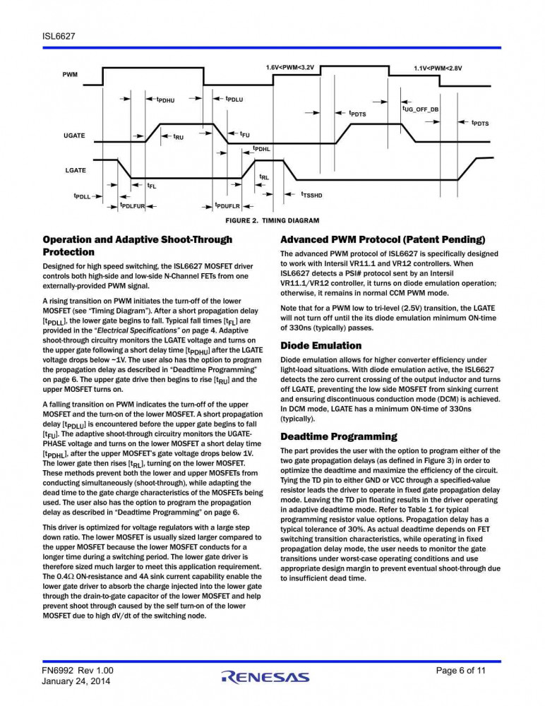ISL6627 datasheet page 6
