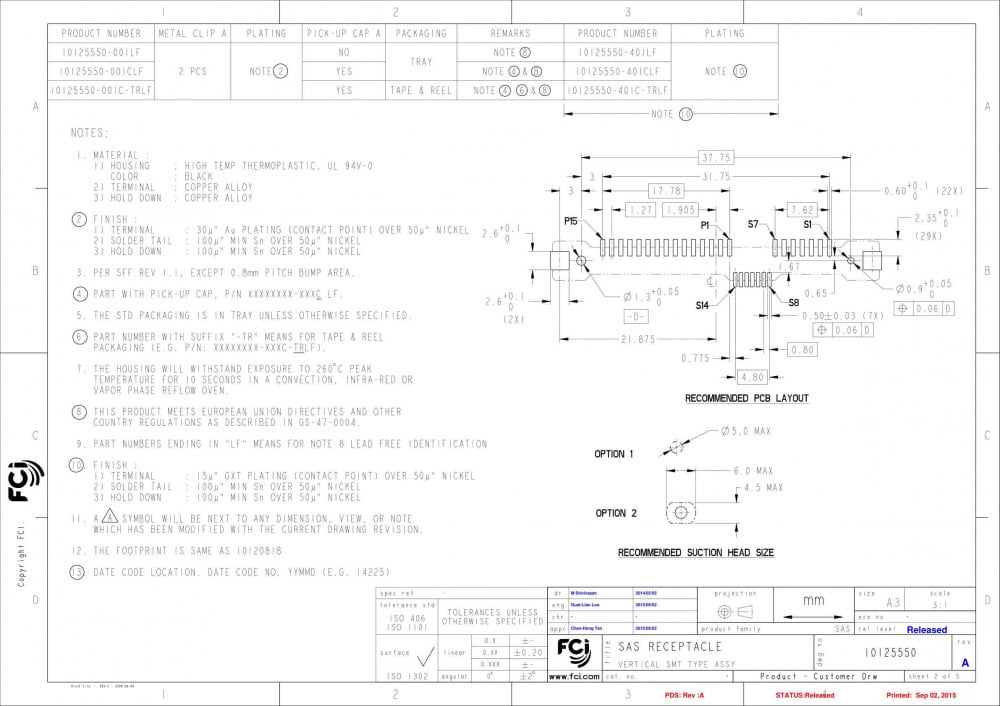 Amphenol 10125550 drawing page 2