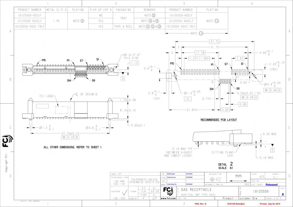 Amphenol 10125550 drawing page 3