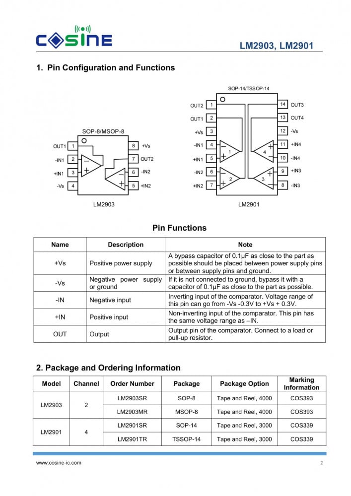 LM2901SR datasheet page 2