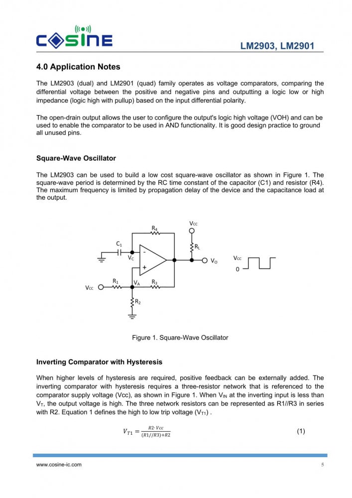 LM2901SR datasheet page 5