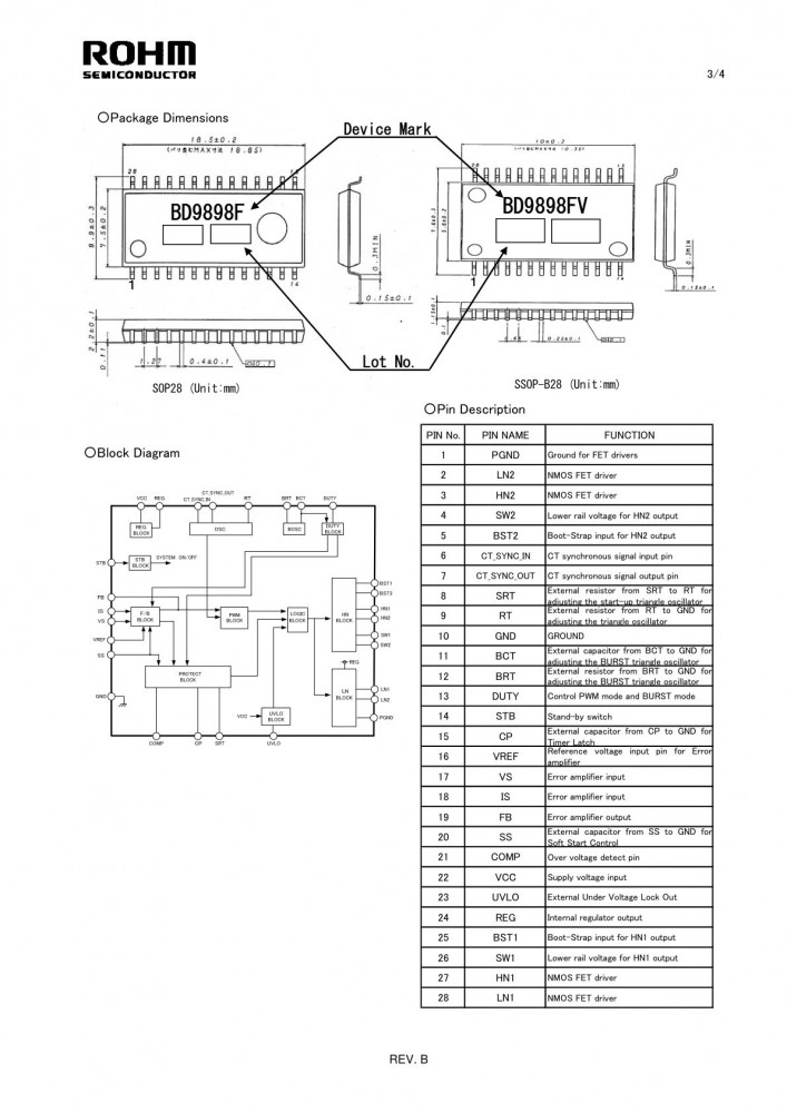BD9898FV-E2 technical document page 3