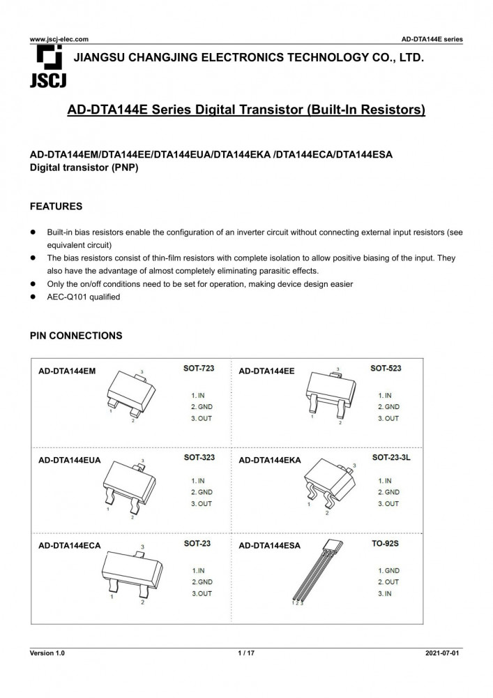 AD-DTA144E datasheet page 1