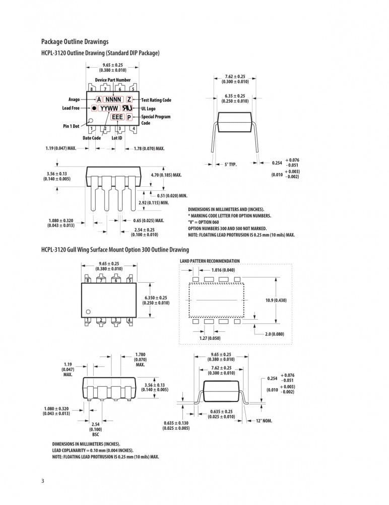 HCPL-3120 datasheet page 3