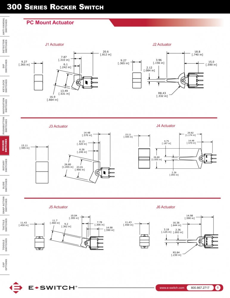 E-Switch 300 Series datasheet page 5