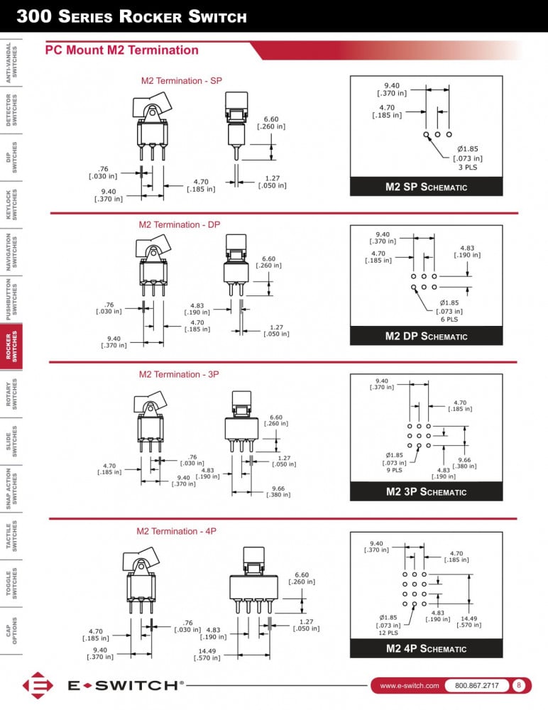 E-Switch 300 Series datasheet page 7