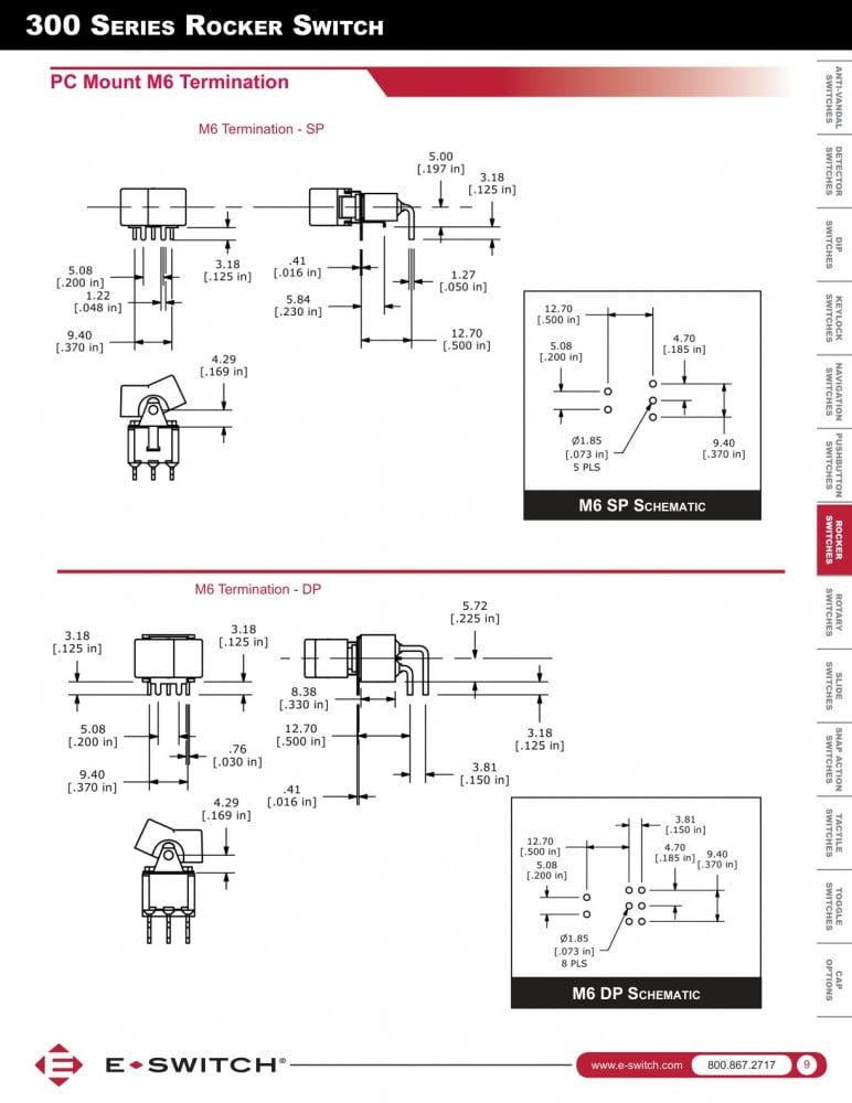 E-Switch 300 Series datasheet page 8