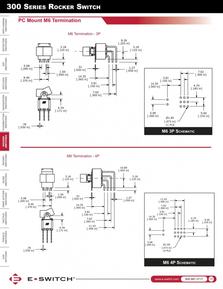 E-Switch 300 Series datasheet page 9