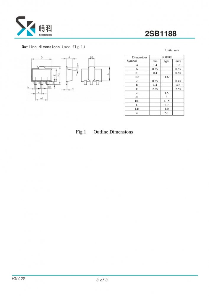 2SB1188R datasheet page 3