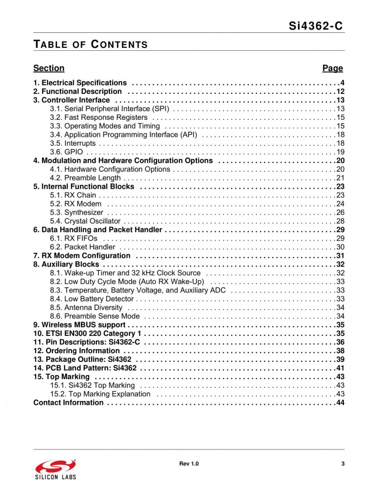 SI4362 datasheet page 3