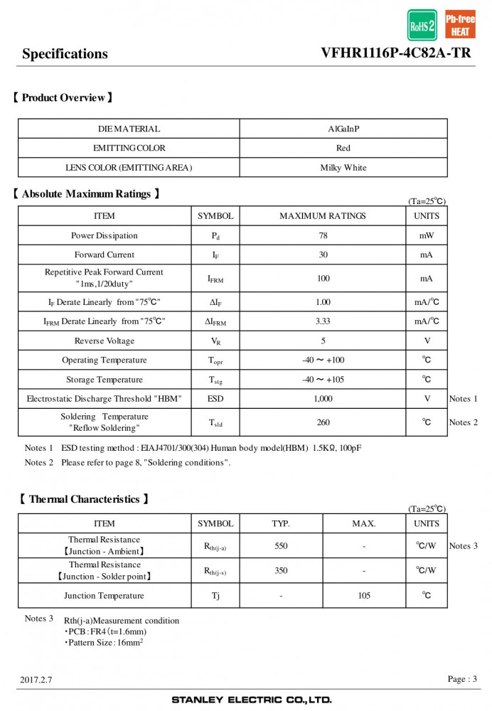 VFHR1116P-4C82A datasheet page 3