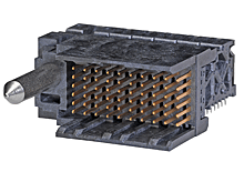 Impact 100 Ohm 2 Pair Right-Angle Male Header, Left Guided, Open Endwall, 10 Columns, 60 Circuits, Pin Length 5.50mm, Plated Through Hole Dimension 0.39mm, Lead-Free
