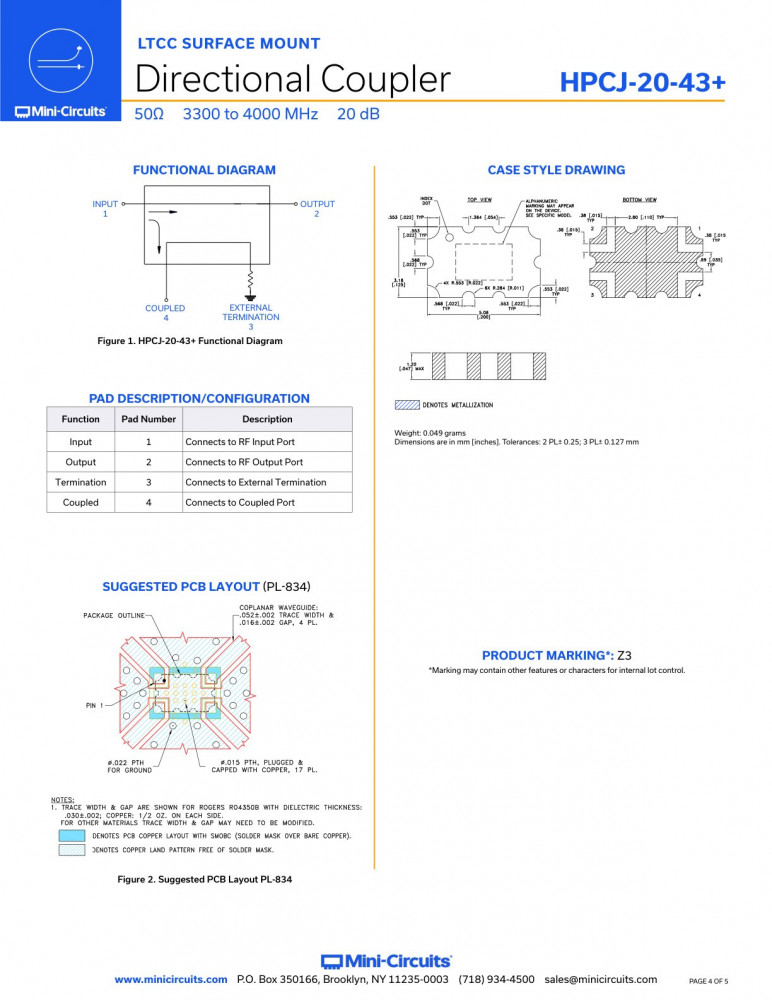 HPCJ-20-43+ datasheet preview, page 4