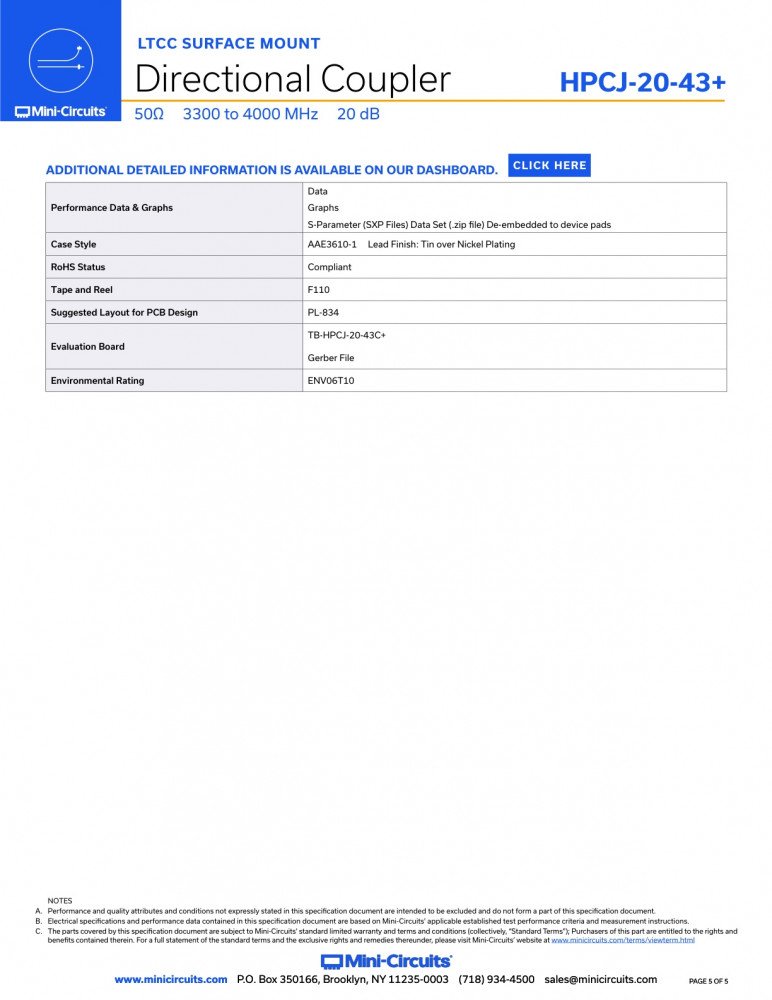 HPCJ-20-43+ datasheet preview, page 5