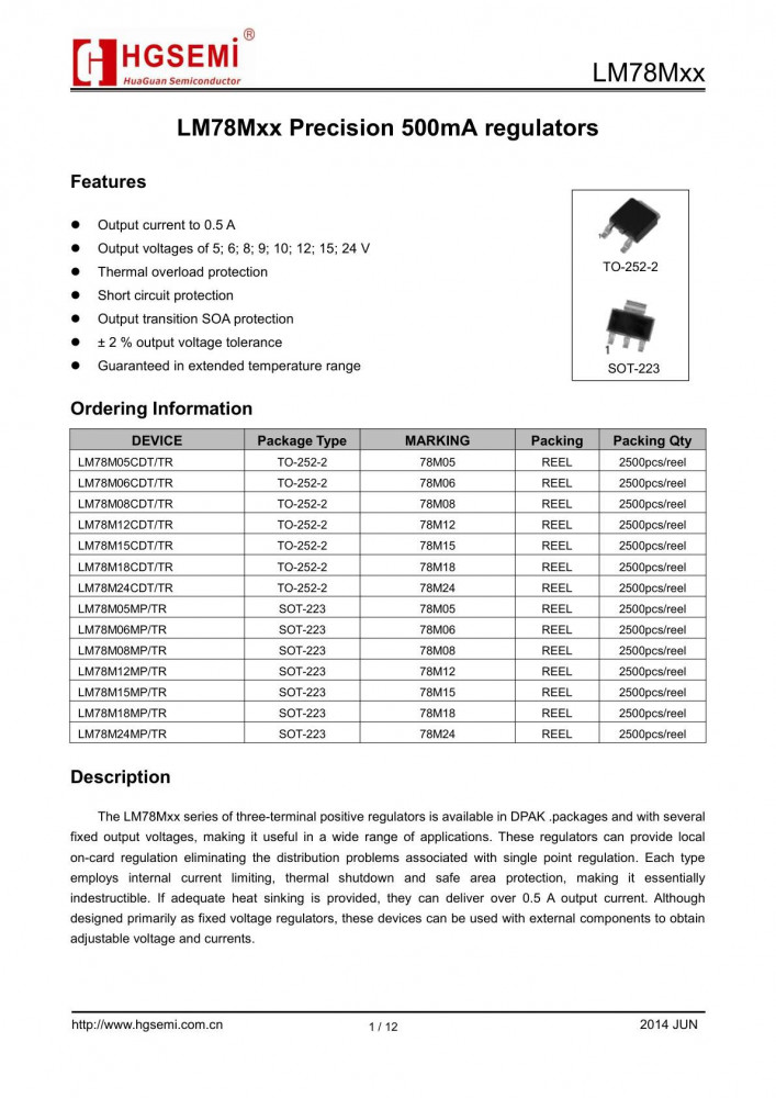 LM78M12CDT/TR datasheet page 1