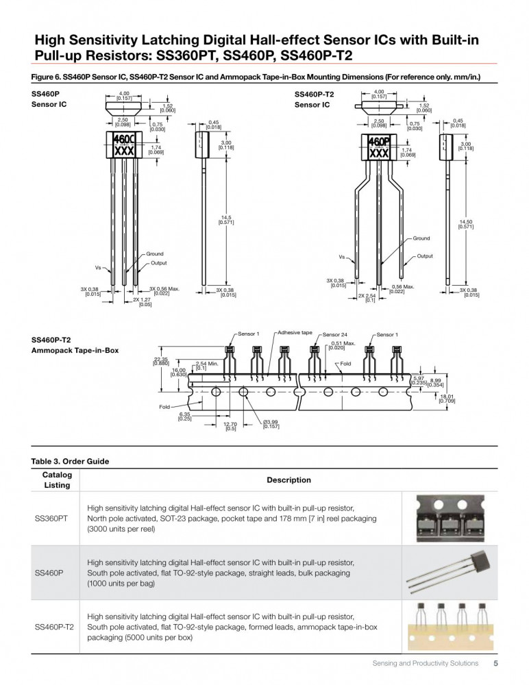 Honeywell SS460P datasheet page 5