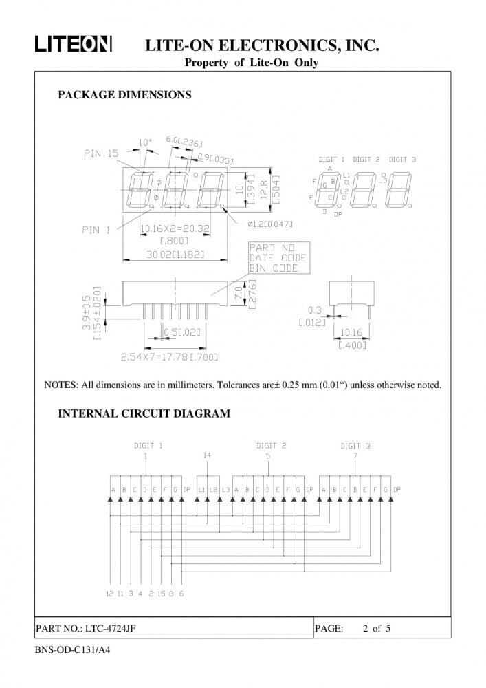 LTC-4724JF datasheet page 3