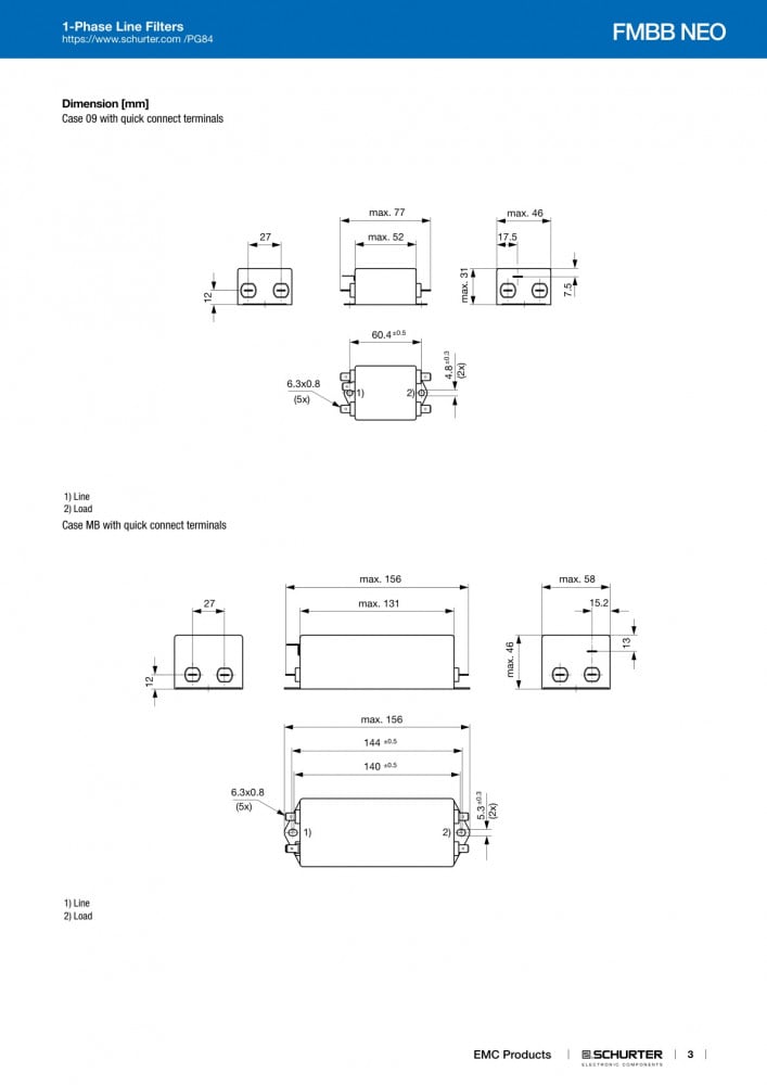 SCHURTER 5500 series datasheet page 3