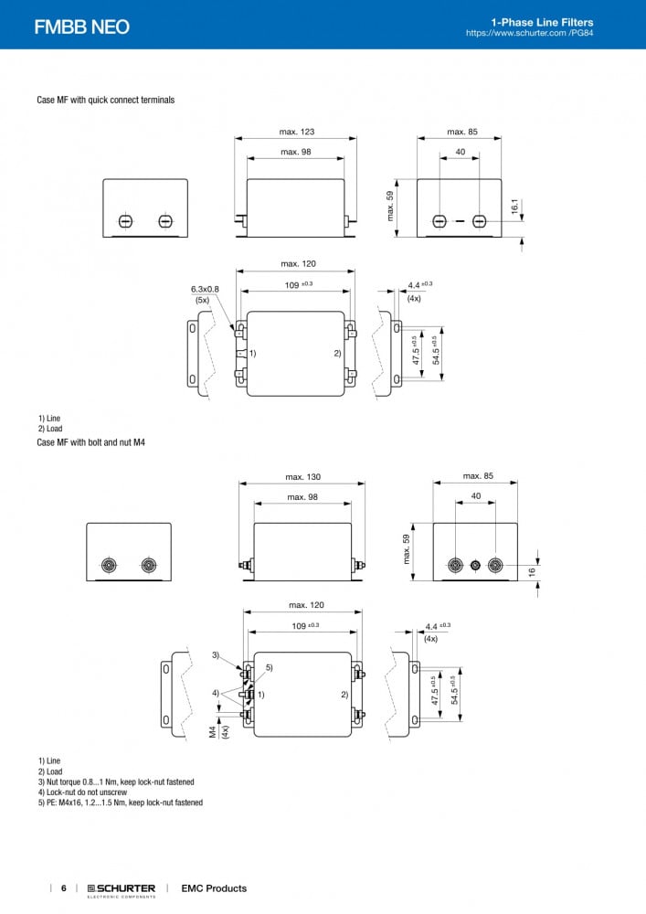 SCHURTER 5500 series datasheet page 6