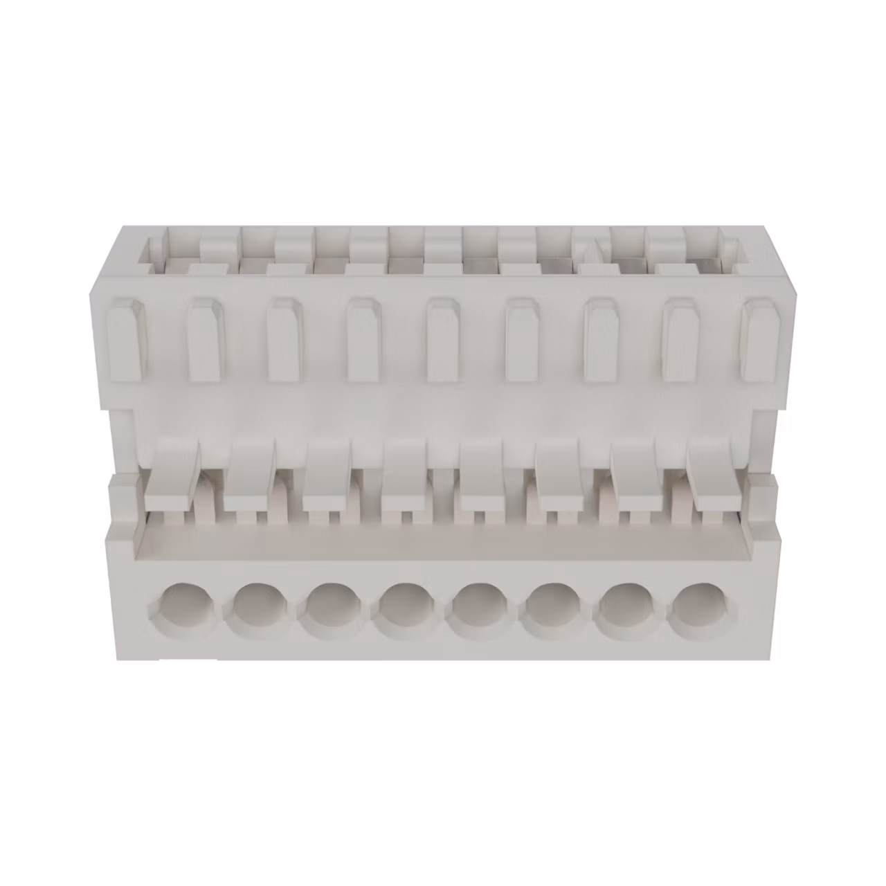 Appli-Mate RAST 2.5 Female Connector, 2.50mm Pitch, 8 Circuits, All Position Keys, Closed Endwalls, Polarizing Rib Between Circuits 6 & 7 for sale