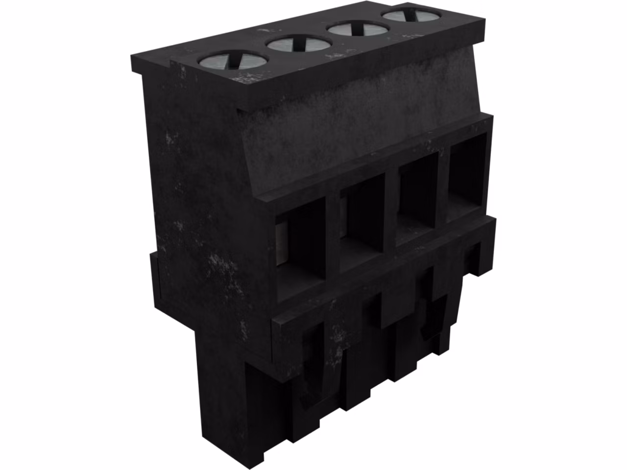 5.08mm Pitch Eurostyle Vertical Plug, with Reverse Imprinting, Front Wire Entry, Black, 4 Circuits for sale