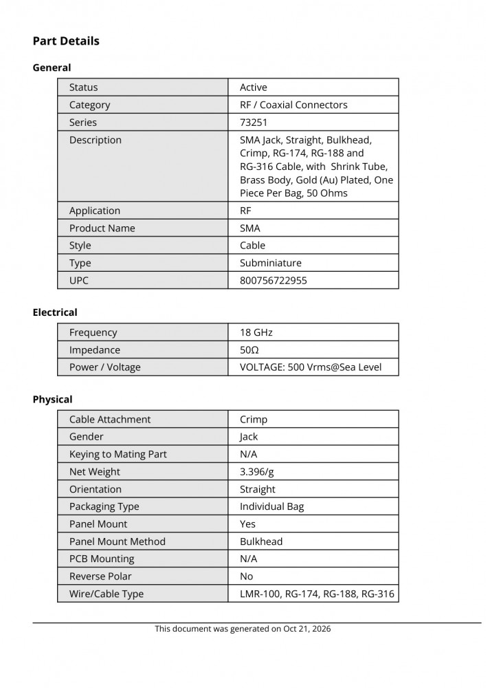 MOLEX 732510932 product document image, page 2