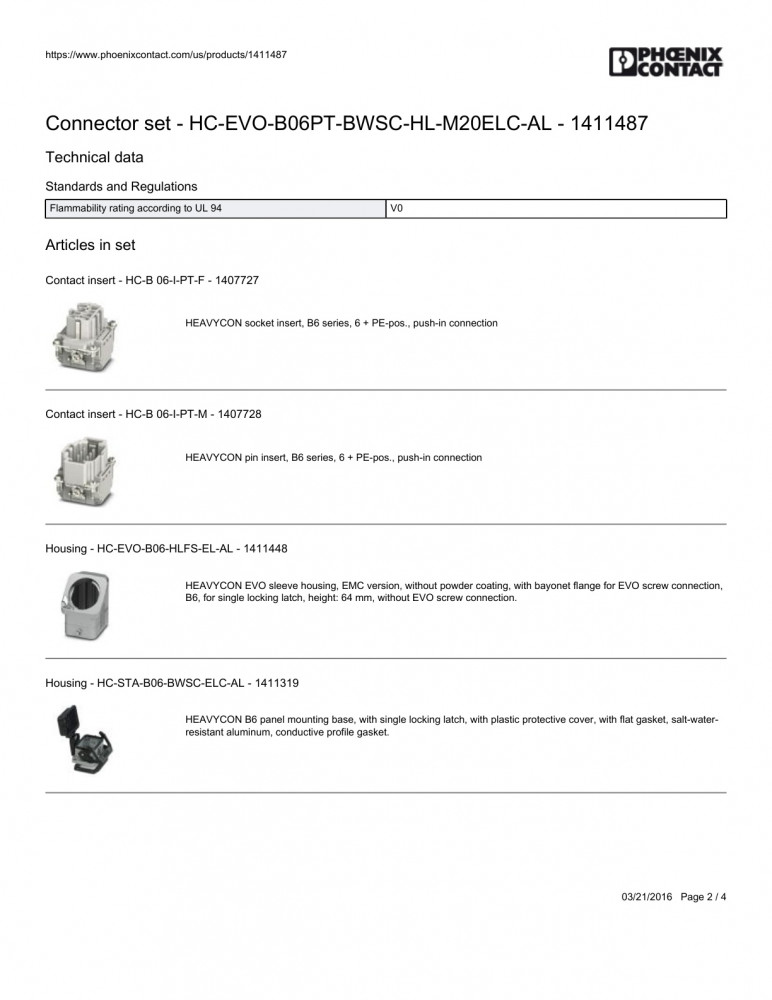 Phoenix Contact 1411487 product documentation page 2