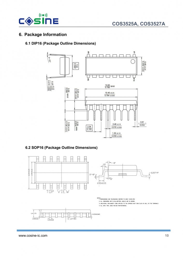 COS3525ADW datasheet page 10