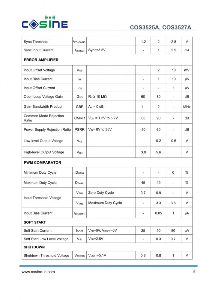 COS3525ADW datasheet page 6