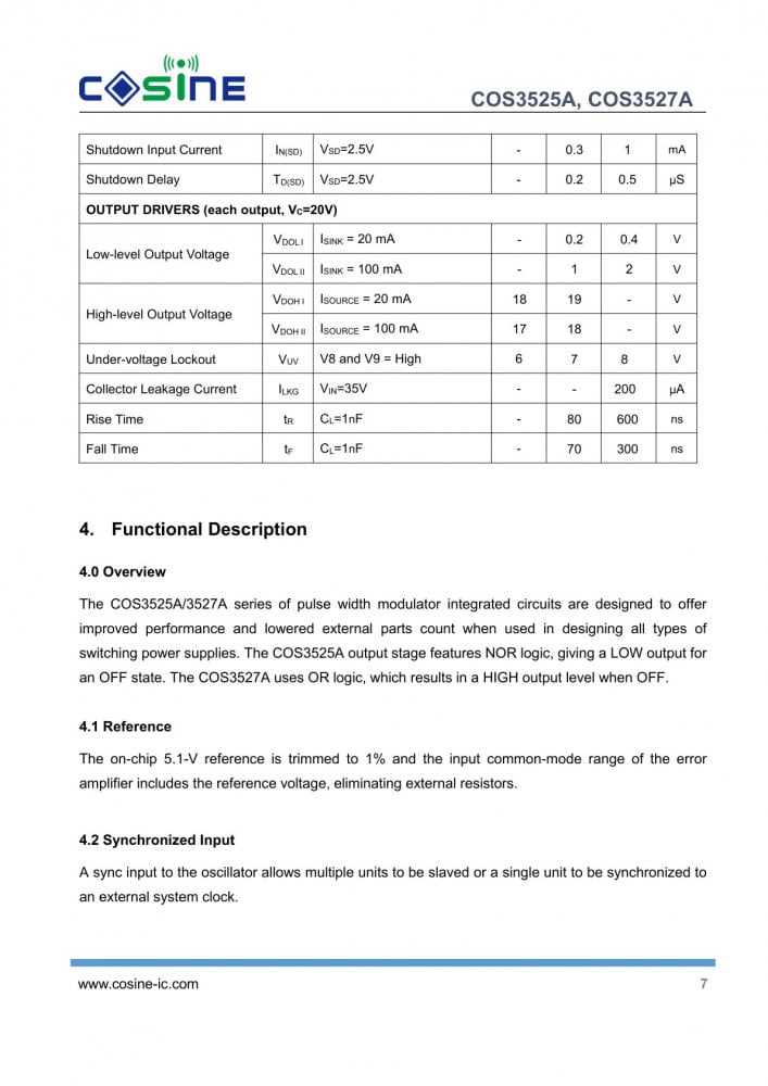 COS3525ADW datasheet page 7