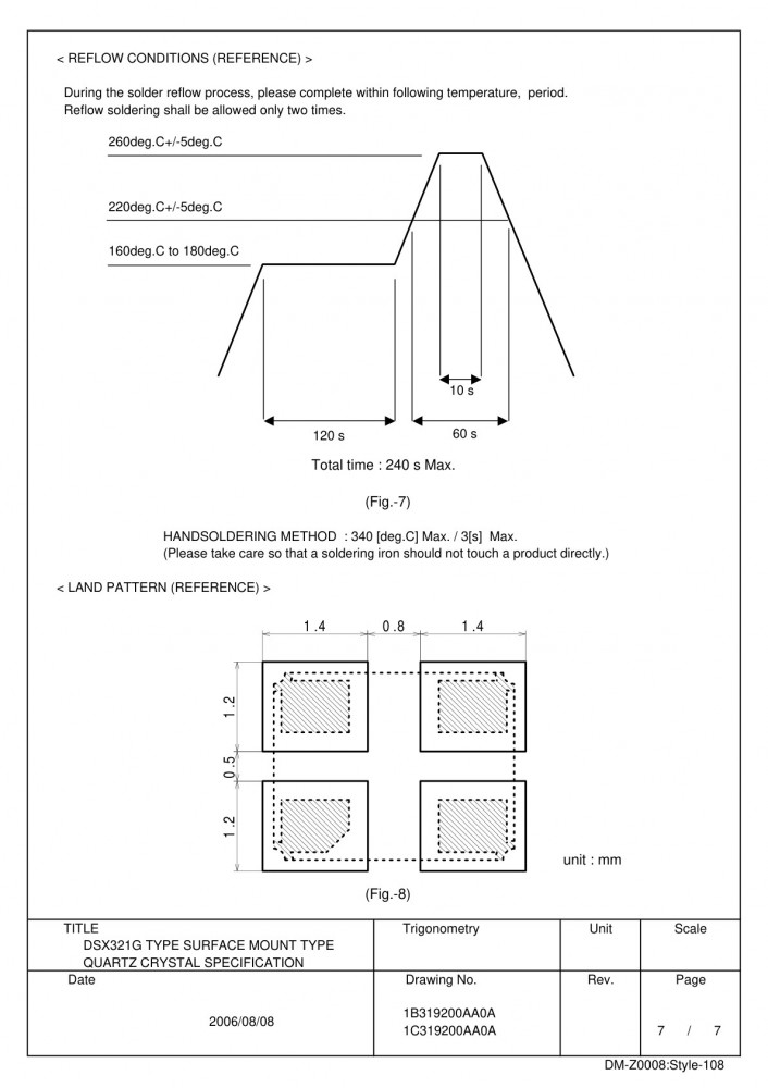KDS DSX321G attached specification page 1