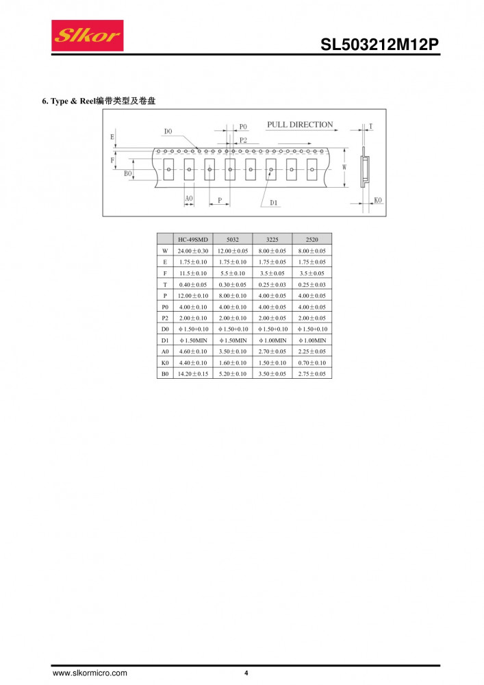 SL503212M12P technical document page 4