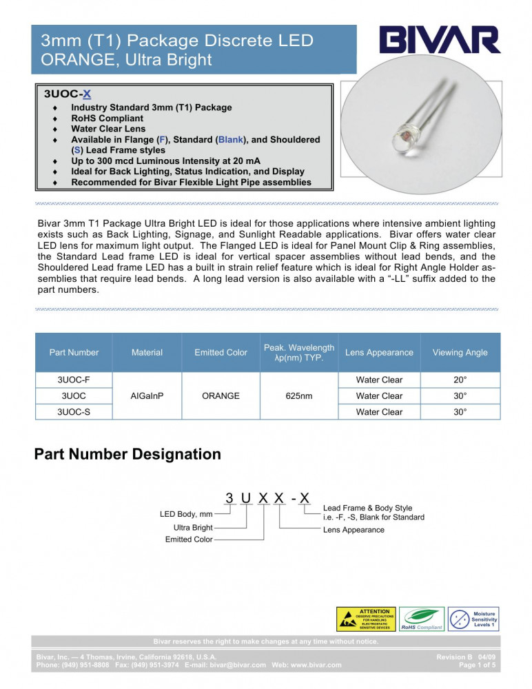 BIVAR 3UOC-F datasheet page 1