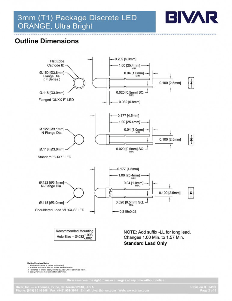 BIVAR 3UOC-F datasheet page 2