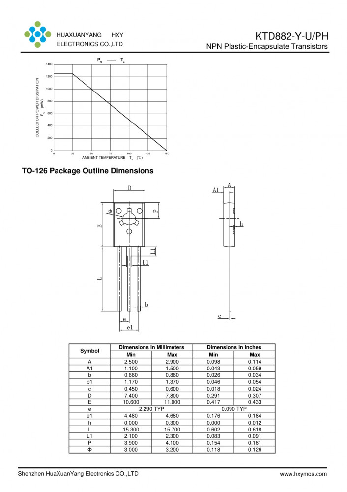 KTD882-Y-U/PH-HXY datasheet page 3
