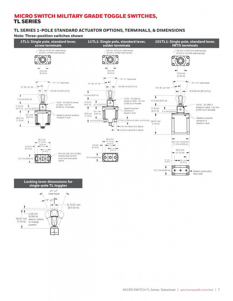 Honeywell TL Series document page 7