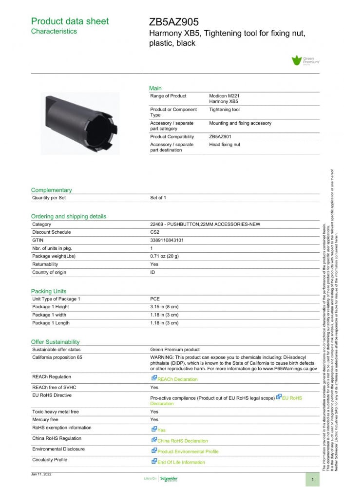 ZB5AZ905 technical document page 1