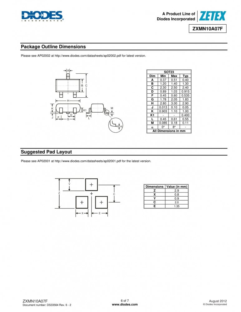 ZXMN10A07FTA datasheet page 6