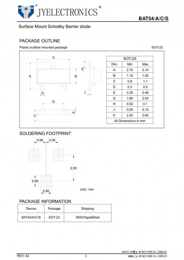 BAT54AX datasheet page 3