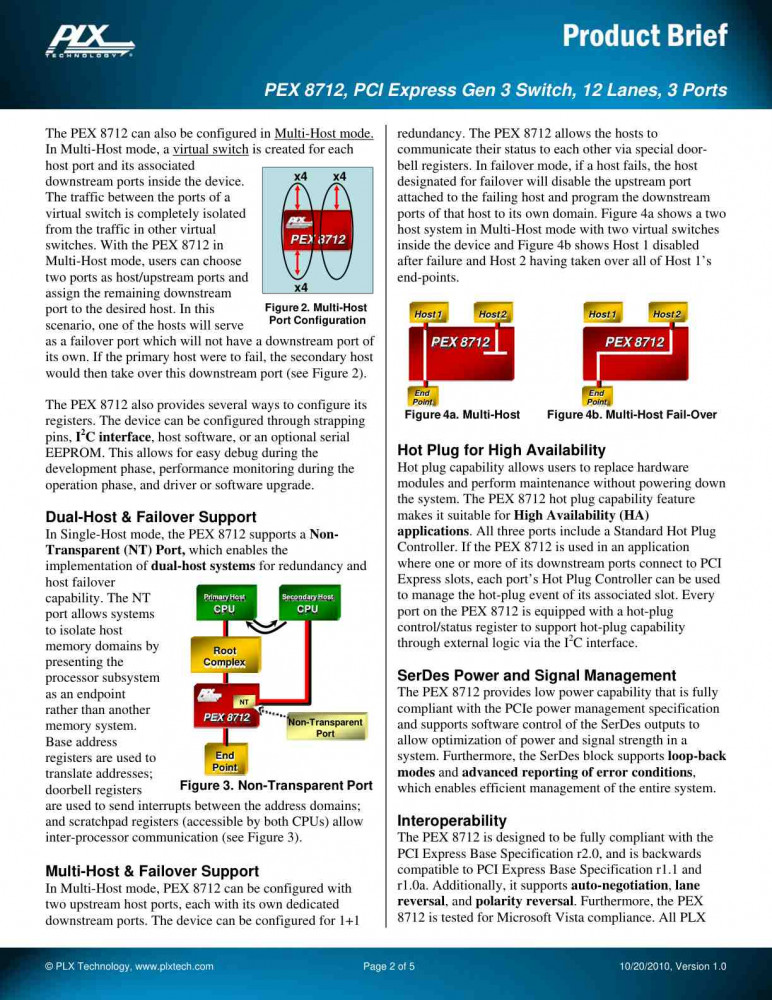 PEX8712 product documentation page 2