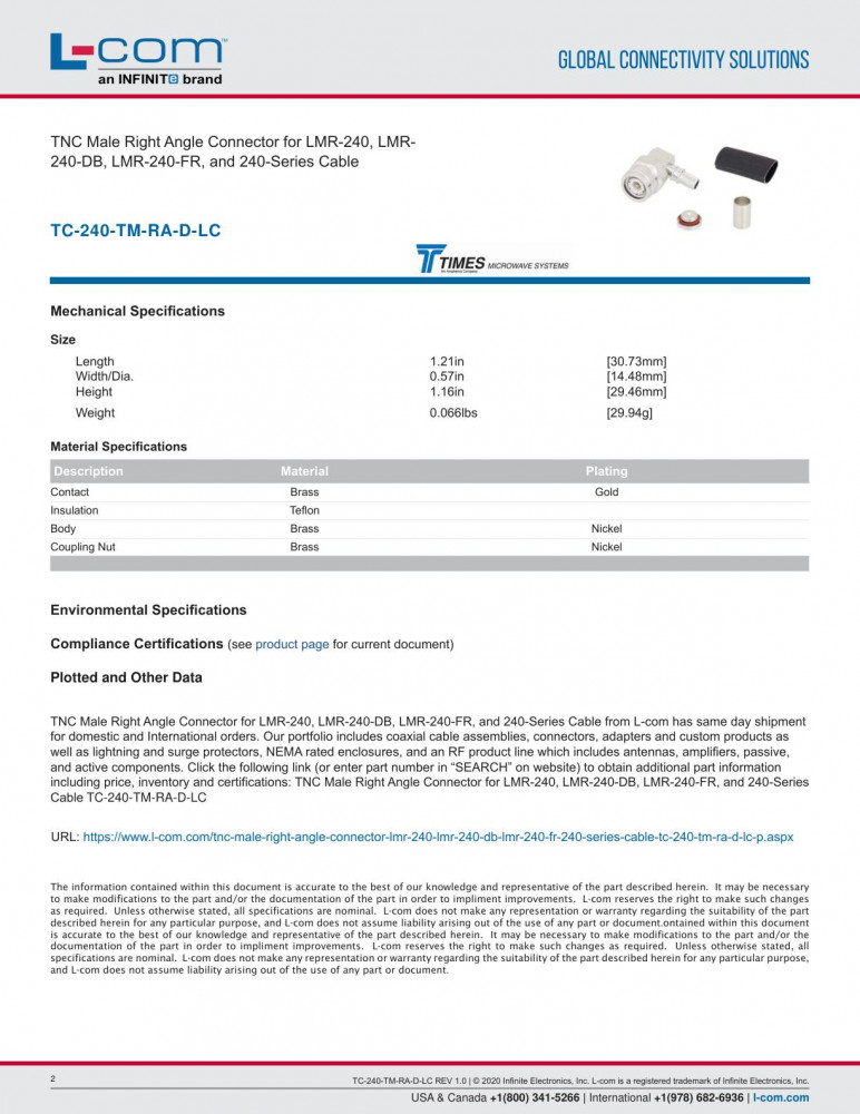 TC-240-TM-RA-D-LC datasheet page 2
