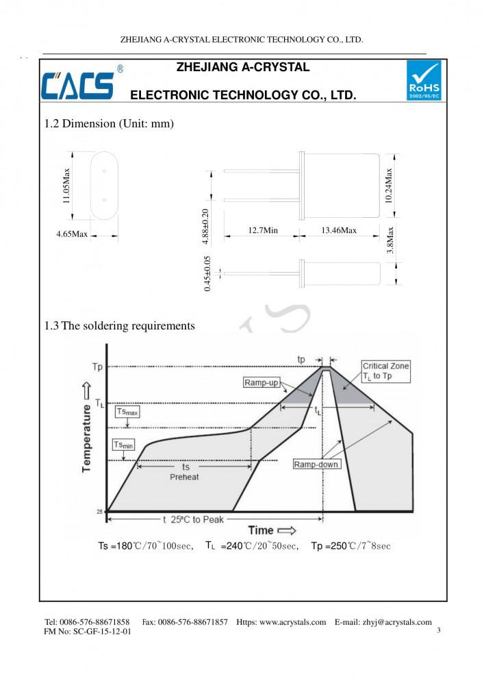 A-crystal HC-49U specification page 3